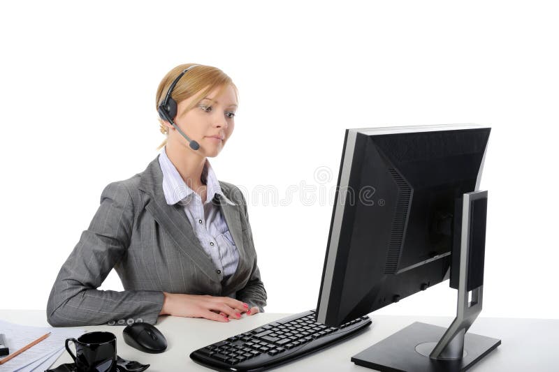 Front desk workers stock image. Image of contact, corporate - 9069347