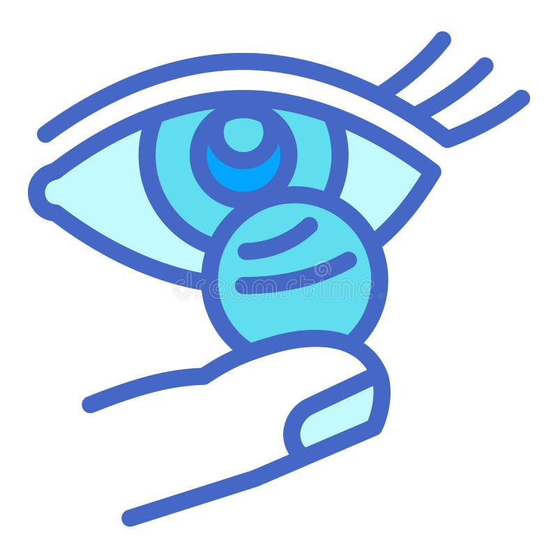 Woman Contact Lens Icon Outline Style Stock Vector Illustration Of