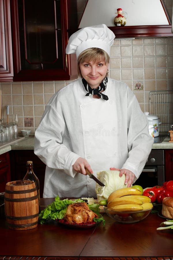 Woman cook stock image. Image of cookery, cuisine, kitchen - 4629039