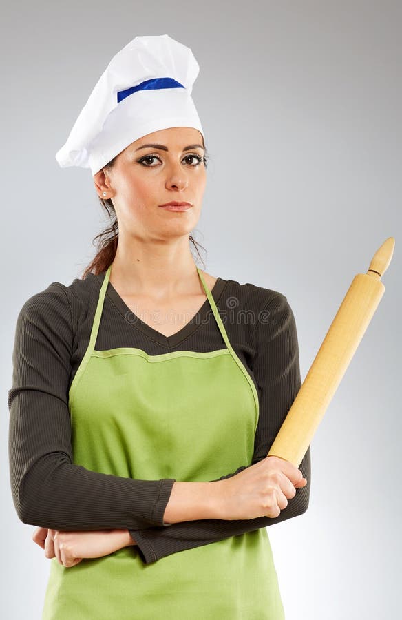 Lady Cook Making Viennese Schnitzel Stock Photo - Image of macro ...