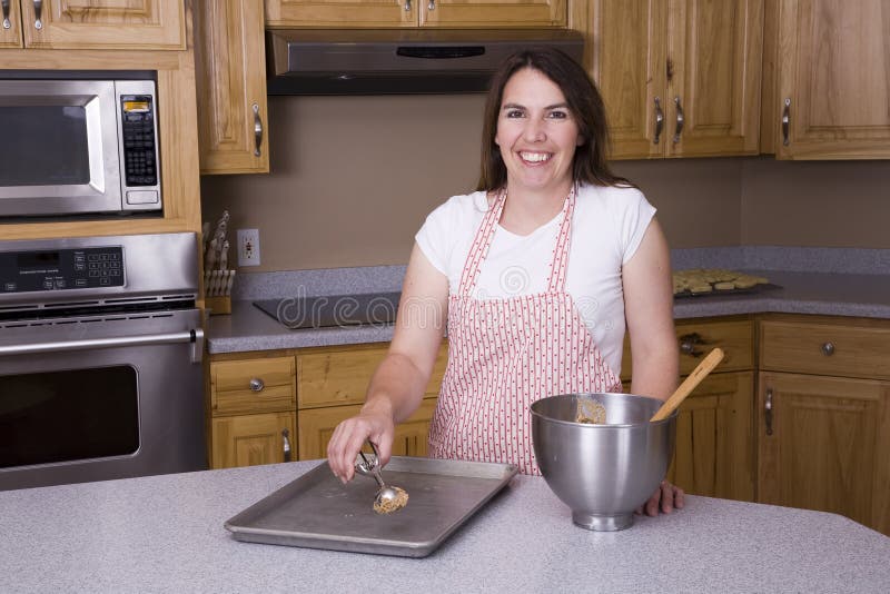 Woman cookie dough stock image. Image of beautiful, bread - 11518397