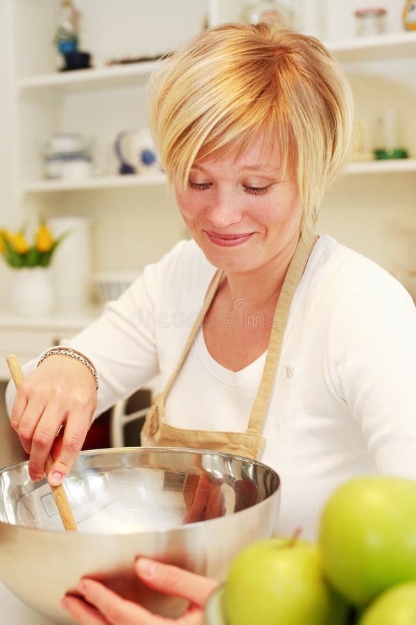 Woman cooking stock image. Image of lifestyle, housework - 7607645