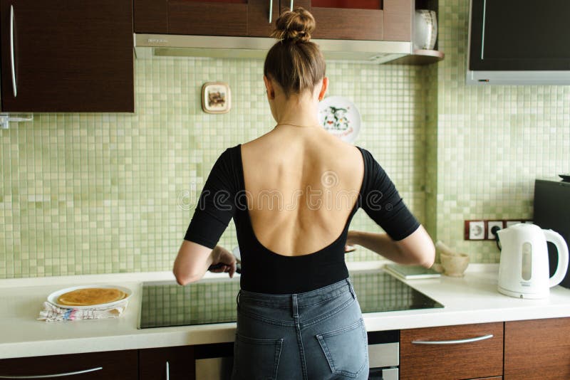 367 Woman Cooking Back View Stock Photos - Free & Royalty-Free Stock ...