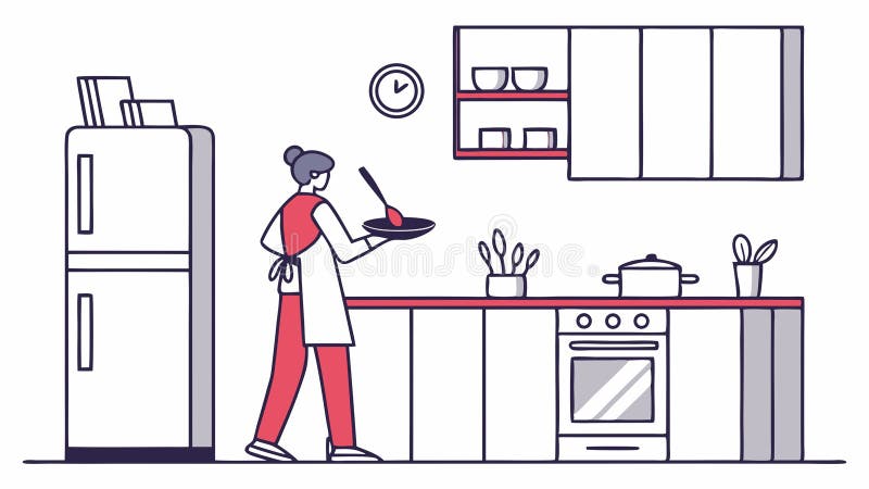 Woman Cooking, Minimal Kitchen Design, Efficient Meal Prep, Modern Home ...