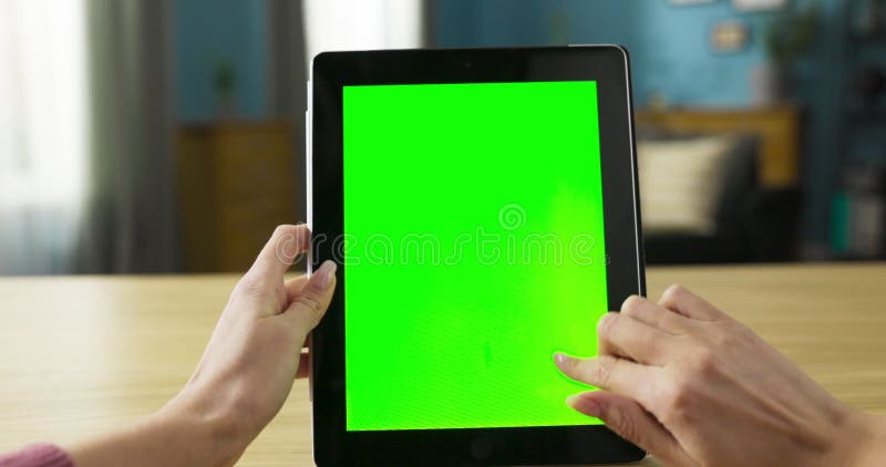 Woman Could Be Student, Using Tablet To Access Educational Materials or ...