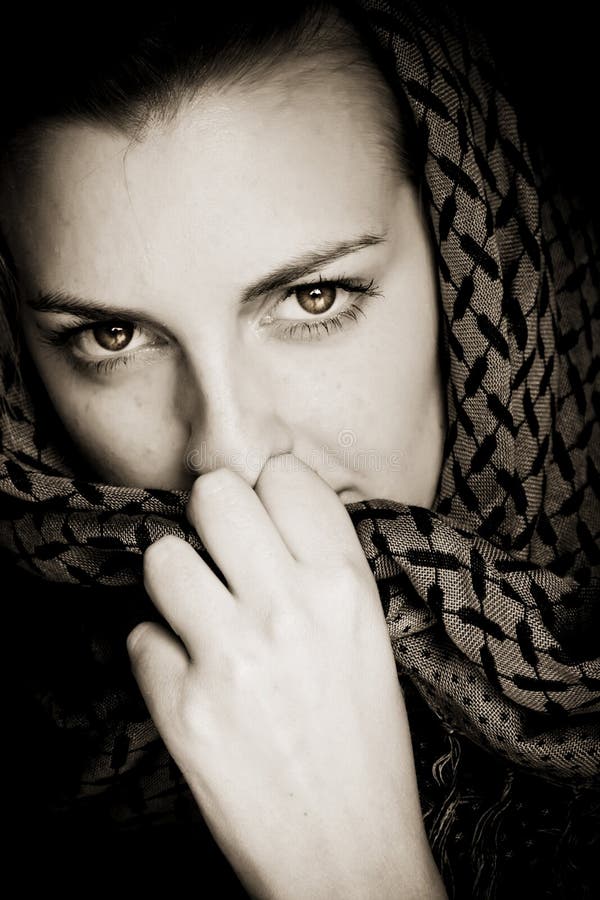 Woman with covered face stock image. Image of islam, islamic - 7785361