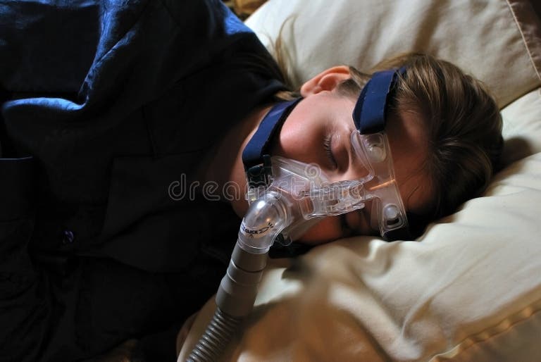 Woman Wearing Cpap Uncomfortable Stock Photos - Free & Royalty-Free ...