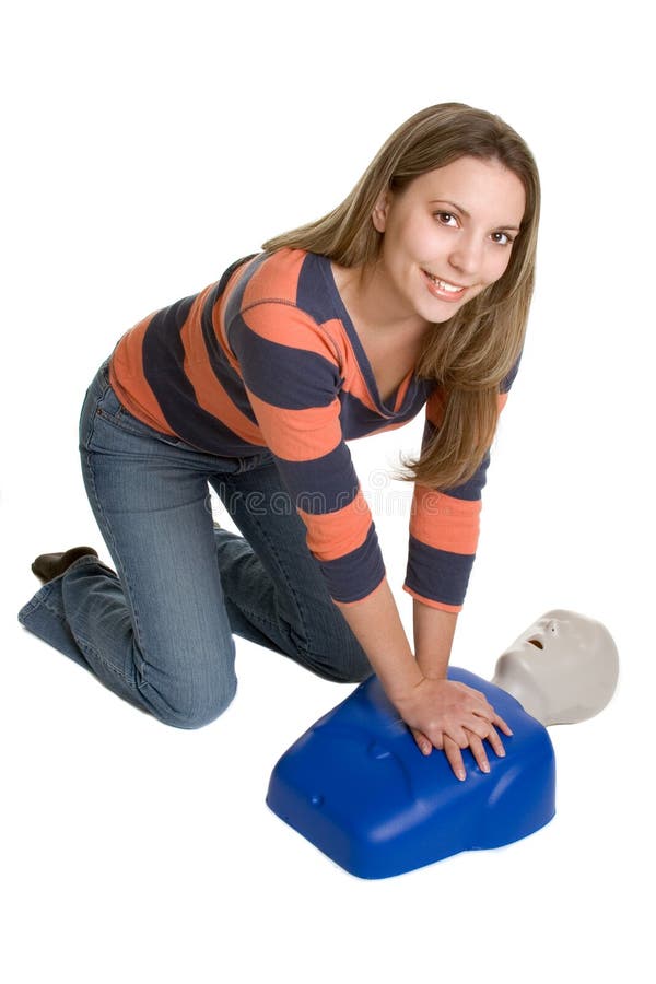 Woman CPR Training stock photo. Image of teenager, safety - 2056972