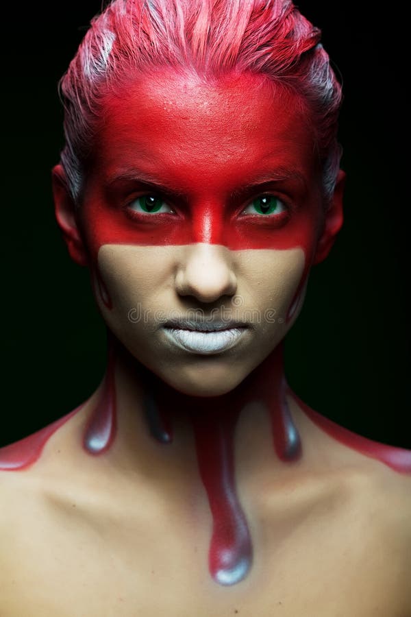 Creative face-art stock photo. Image of face, glamor - 15112024