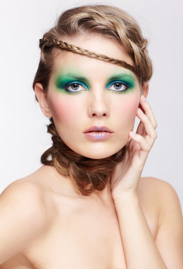 Woman with creative hairdo stock photo. Image of haircare - 24414698