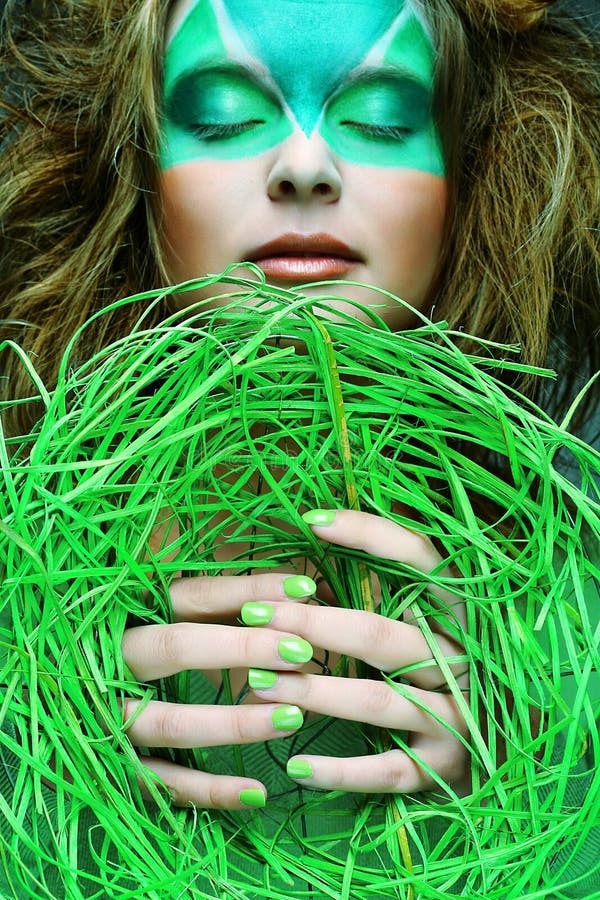 Woman with Creative Make-up Stock Photo - Image of girl, elegance: 17270334