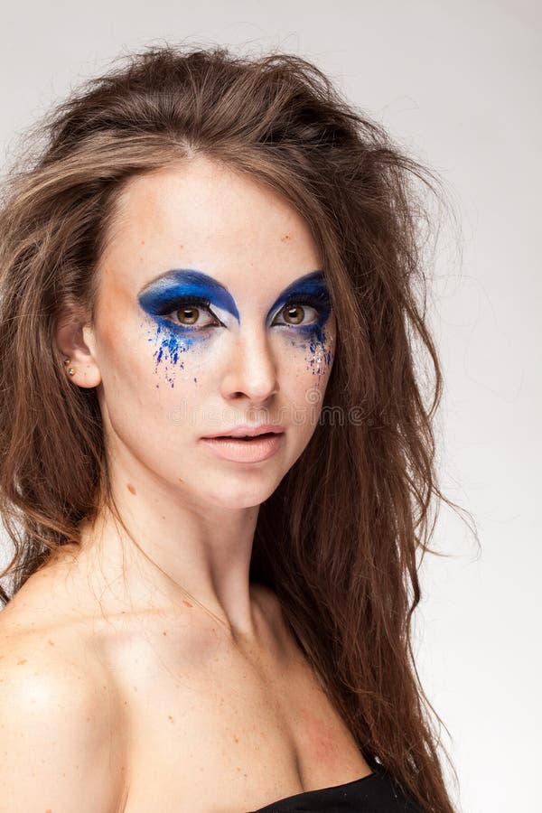 Woman with Creative Make Up Stock Photo - Image of body, portrait: 95245646