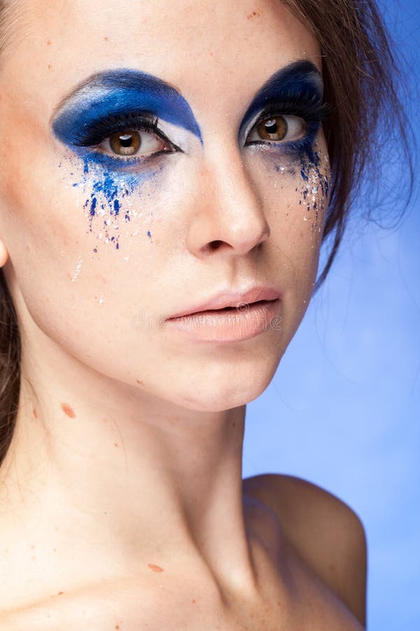 Woman with Creative Make Up Stock Photo - Image of creative, fantasy ...
