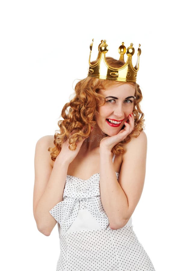 Woman in crown stock image. Image of cool, magnificient - 34370625