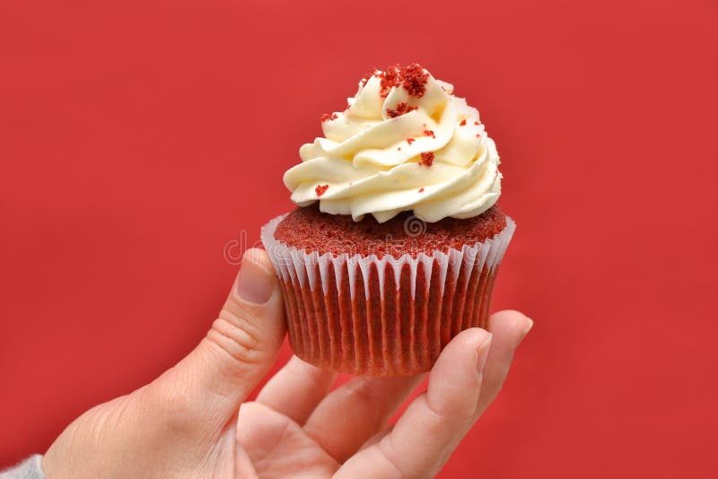 Woman with Cupcake in Hands Stock Image - Image of dessert, bright ...