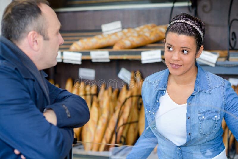 Customer in a bakery stock image. Image of smile, sale - 67008493