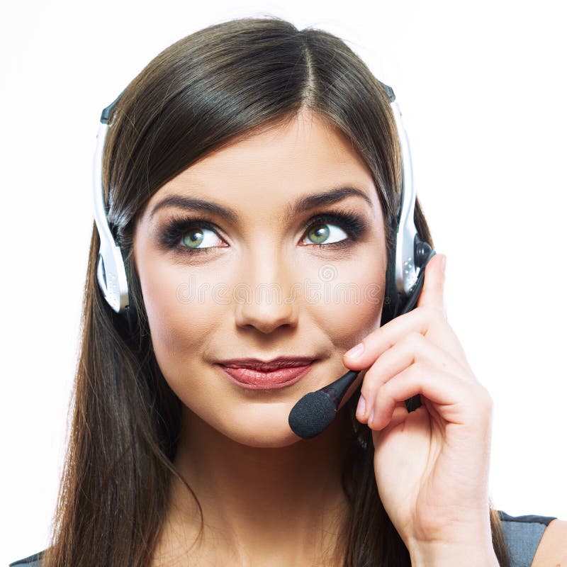Woman Customer Service Worker, Call Center Smiling Operator Stock Image ...