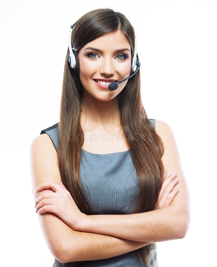 Woman Customer Service Worker Stock Image - Image of happy, assistant ...