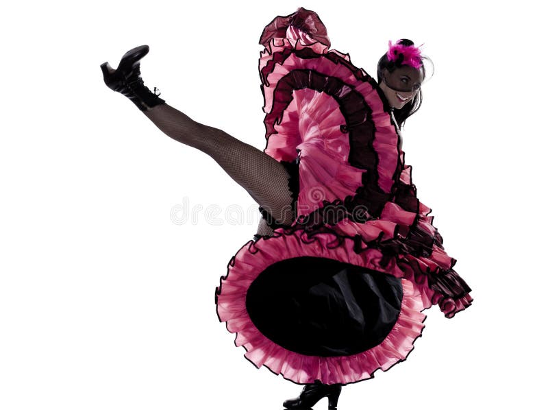 Woman Dancer Dancing French Cancan Stock Photo - Image of cancan, music ...