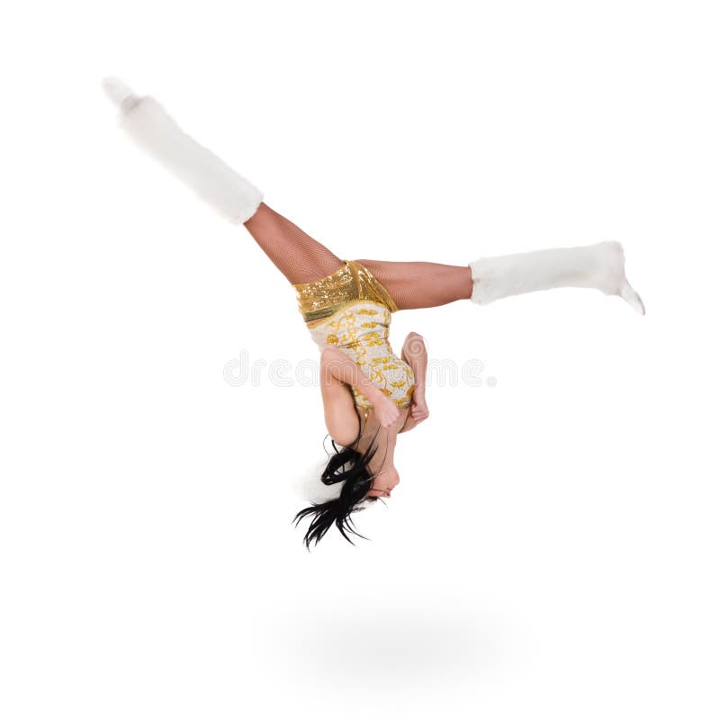 Woman dancer jumping flip stock photo. Image of flip - 30463982