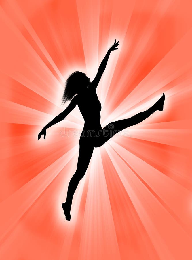 Dancing shadow stock vector. Illustration of hobby, grace - 9227985