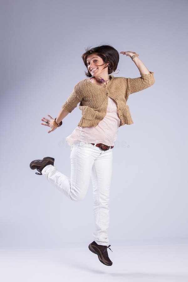Woman dancing stock image. Image of jump, jumping, activity - 37719147