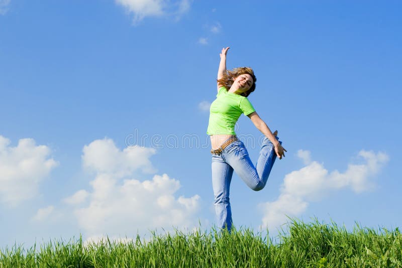 3,787 Happy Woman Dancing Green Background Stock Photos - Free ...