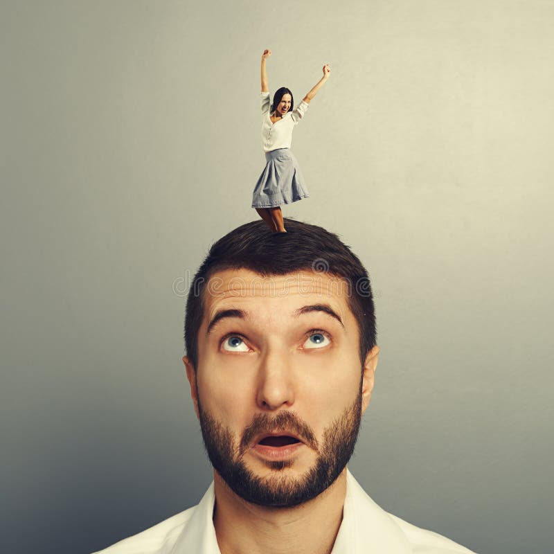 Woman dancing on the head stock photo. Image of henpeck - 37508486