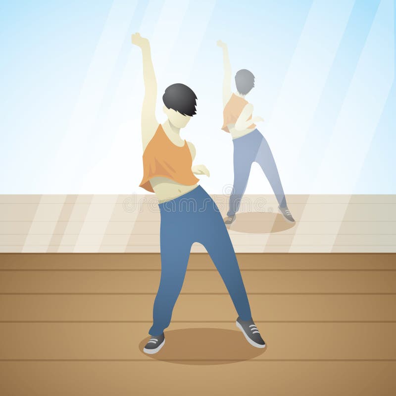 Woman Dancing. Vector Illustration Decorative Design Stock Illustration ...