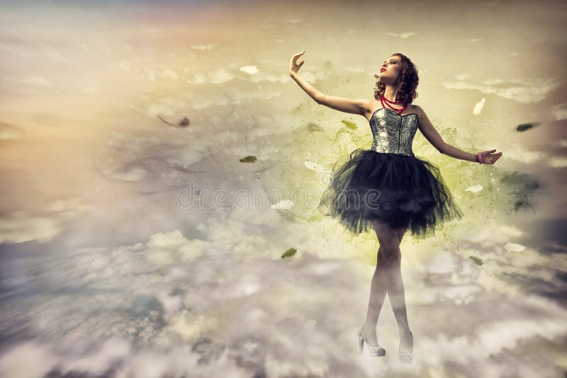 Woman dancing stock image. Image of dynamic, dancing - 35329869