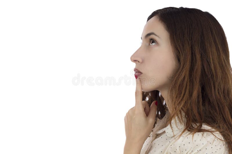 Woman deciding stock photo. Image of pensive, decision - 49307148