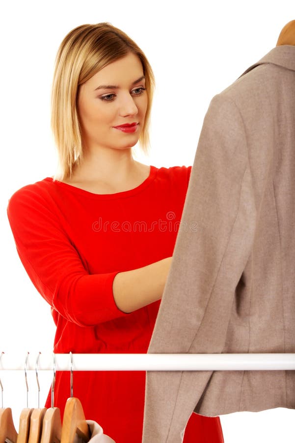 Woman Deciding What To Put on. Stock Photo - Image of clothing, problem ...