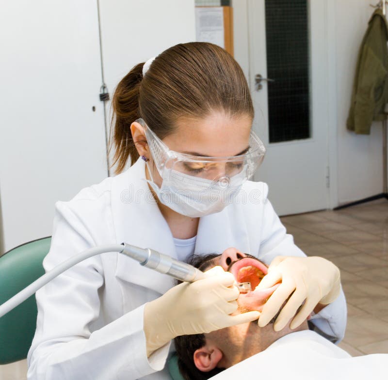 Woman dentist stock image. Image of crown, filling, eyes - 5858545