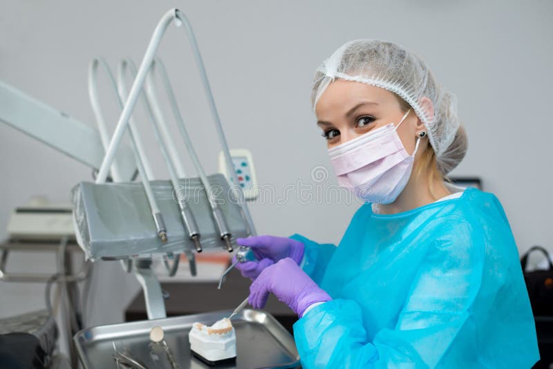 Woman dentist stock image. Image of dentist, doctor, health - 58258195