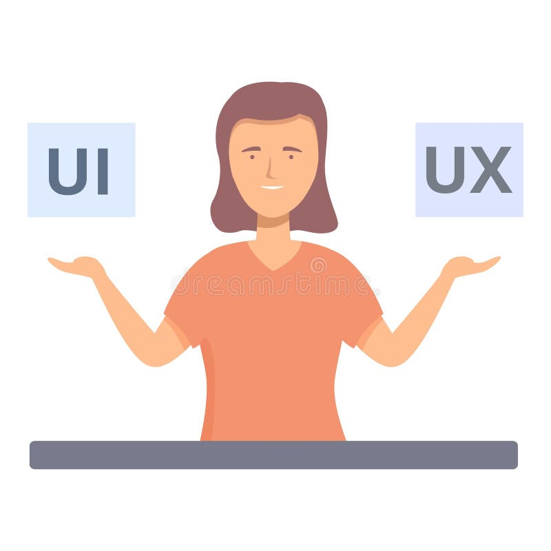 Woman Designer Choosing between User Interface and User Experience ...