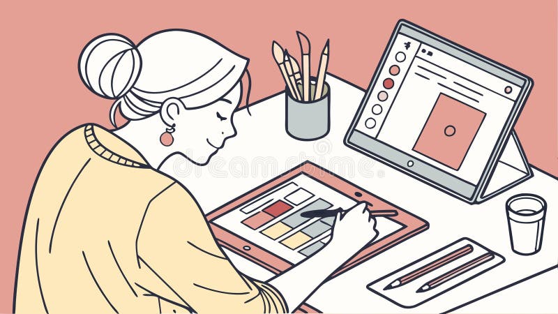 Woman at Desk with Computer, Working from Home, Office Setup, Remote ...