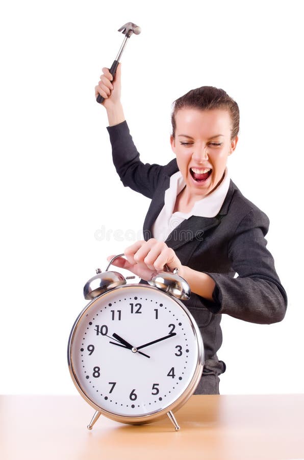 Man Hitting the Clock with Baseball Bat Stock Photo - Image of ...