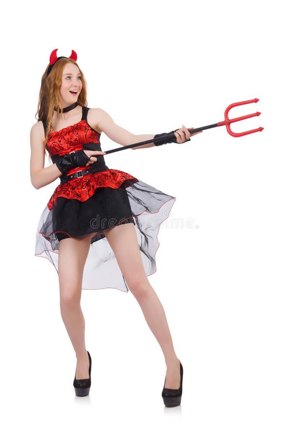 Man devil stock image. Image of halloween, horns, portrait - 34469613