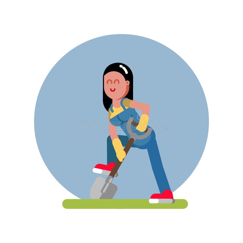 Woman digging grave stock illustration. Illustration of death - 273606236