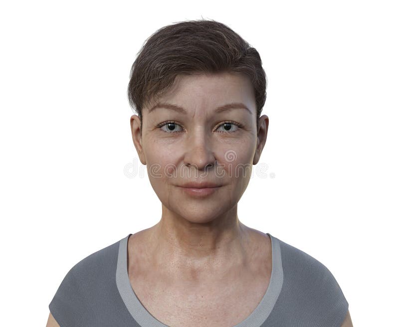 A Woman with Dilated Eye Pupils, Illustration Stock Illustration ...