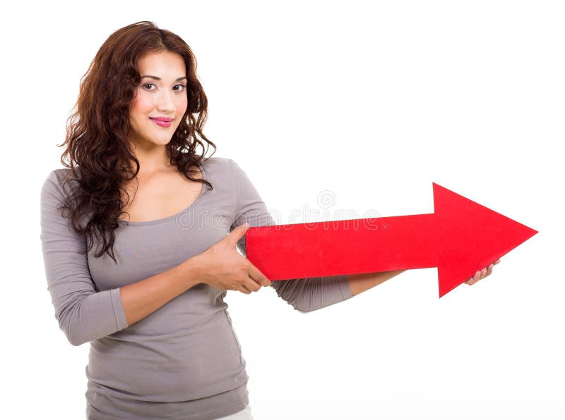 Girl direction arrow stock photo. Image of lifestyle - 39578092