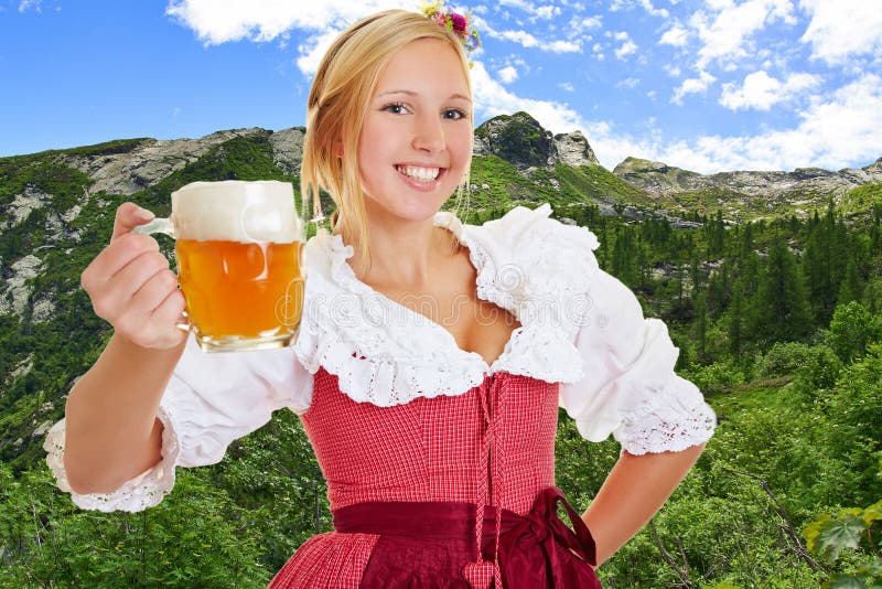Dirndl beer oktoberfest stock image. Image of culture - 15027267