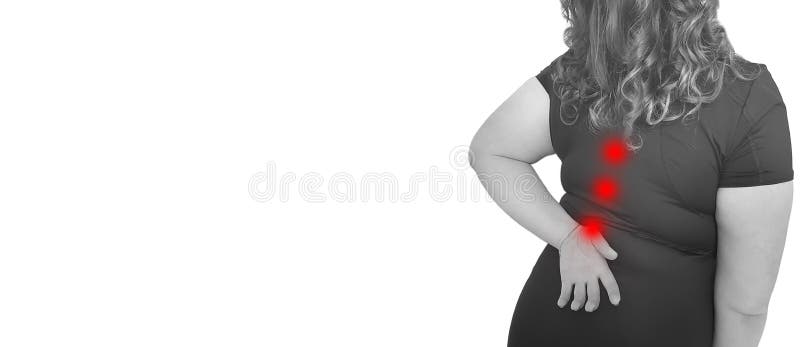 Woman Discomfort Sore Back Muscle Problem Stock Image - Image of ...