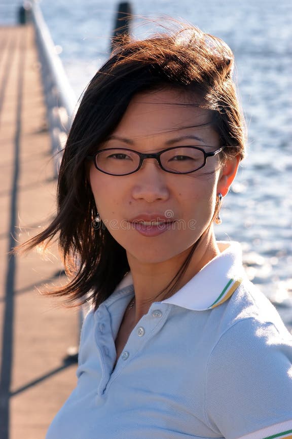 Woman on the dock stock photo. Image of woman, attractive - 1303358