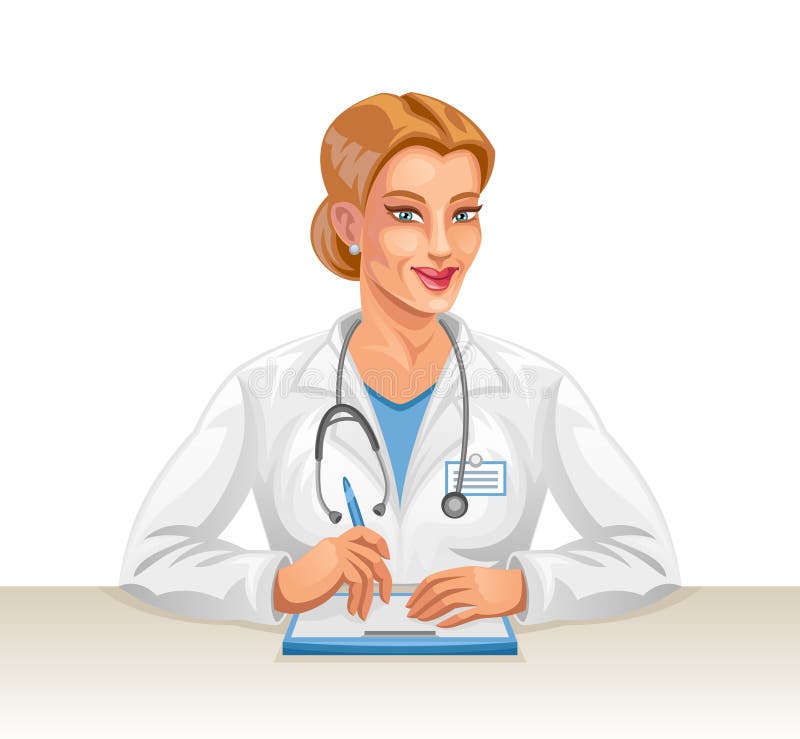 Female Doctor stock vector. Illustration of practitioner - 65641955