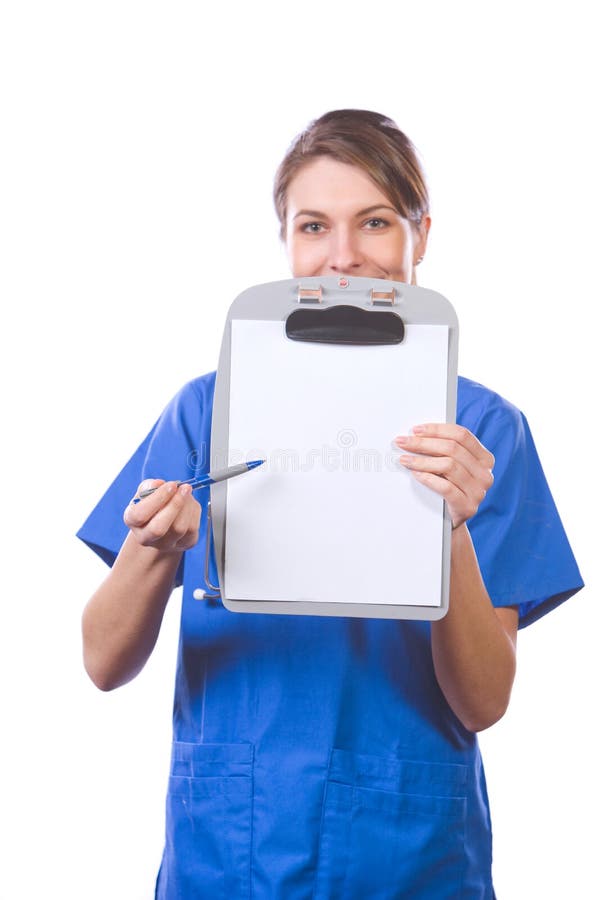 Woman doctor holding chart stock photo. Image of holding - 8458618