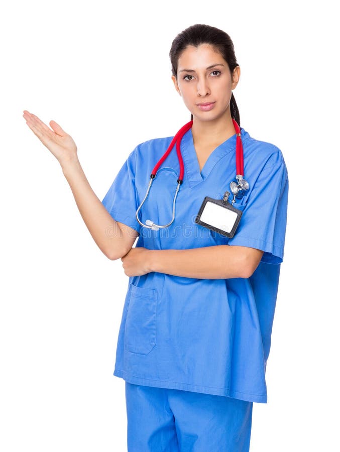 Doctor with an open hand stock image. Image of background - 40147345