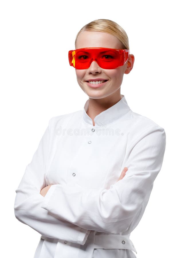 Woman doctor in spectacles stock photo. Image of care - 27252376