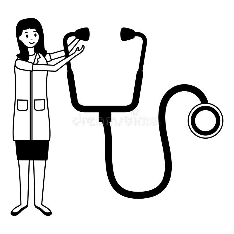 Woman Doctor Stethoscope Stock Illustration Illustration Of Uniform