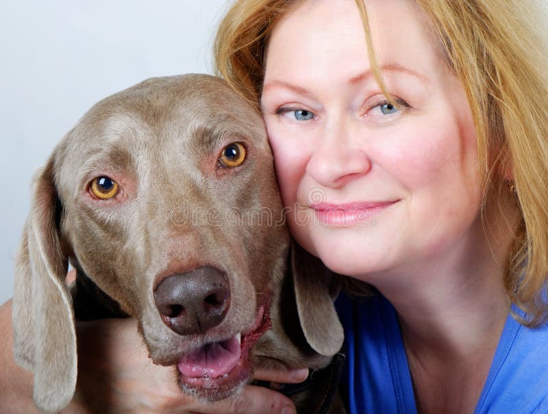 Woman and dog stock photo. Image of friendship, woman - 22501322